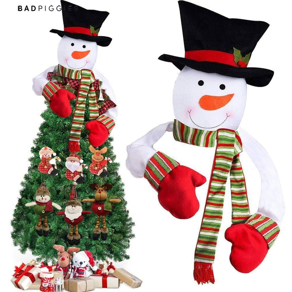 Bad Piggies Multi-color Novelty Polyester Snowman Christmas Tree Topper ...