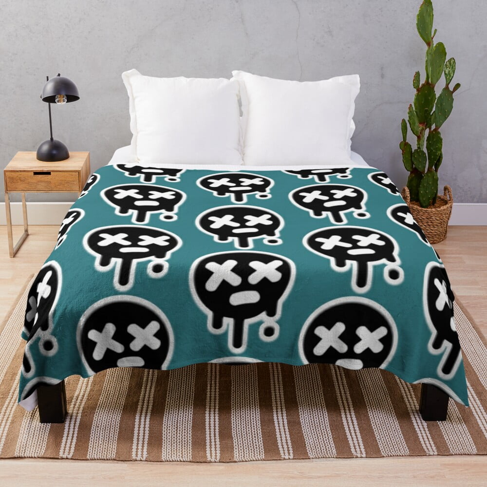 Bad Randoms Logo Throw Blanket Luxury St Warm For rative Sofa Blankets ...