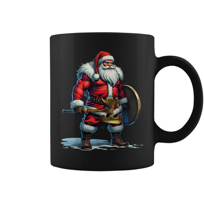 Bad Santa Claus Viking Berserker Look Christmas Coffee Mugs - Walmart.com