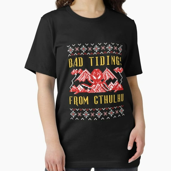 Bad Tidings from Cthulhu Seasonal Greetings of Doom Unisex T-Shirt, up ...