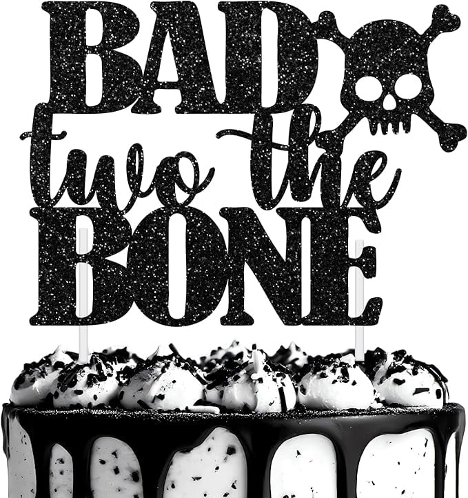 Bad Two The Bone Cake Topper Rock And Roll 2nd Birthday Party ...