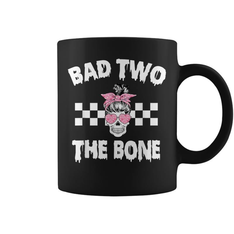 Bad Two The Bone Birthday 2Nd Halloween 2 Years Old Girl Coffee Mugs ...