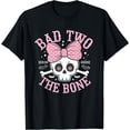 Bad Two The Bone Skull With Pink Bow For Unisex S-5XL T-Shirt - Walmart.com