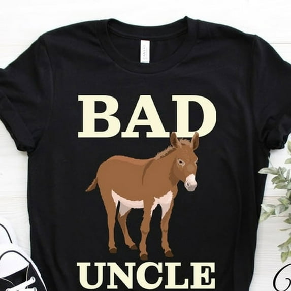 Bad Uncle Funny Uncle Donkey Gift T-S1Hirt, AweS1ome PerfecH1Ristmas ...
