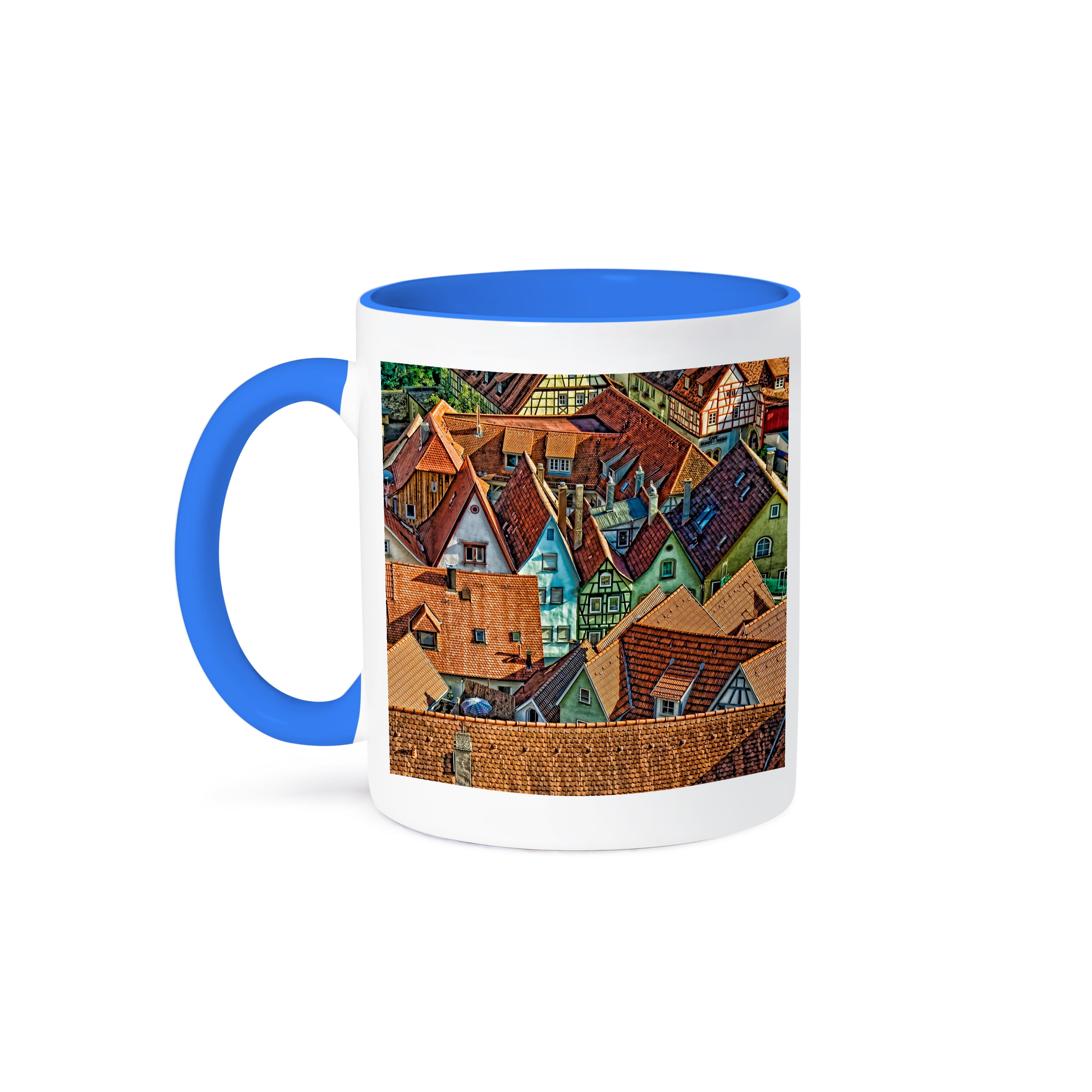 Bad Wimpfen, Germany. Colorful Tile Roofs Of Old Town., 15oz Two-Tone ...