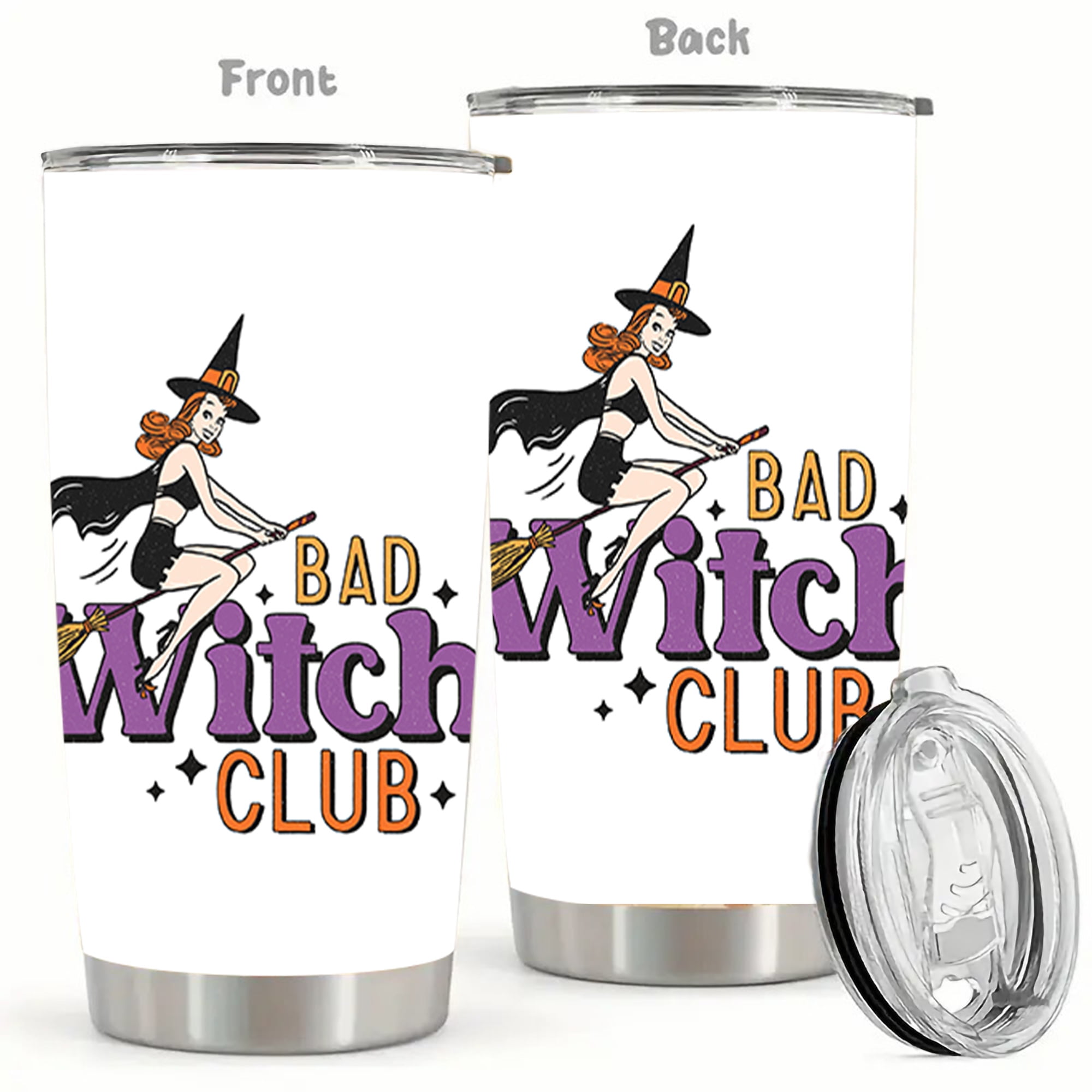 Bad Witch Club 1 pc 20oz Double Stainless Steel 3D Printed Thermoses ...