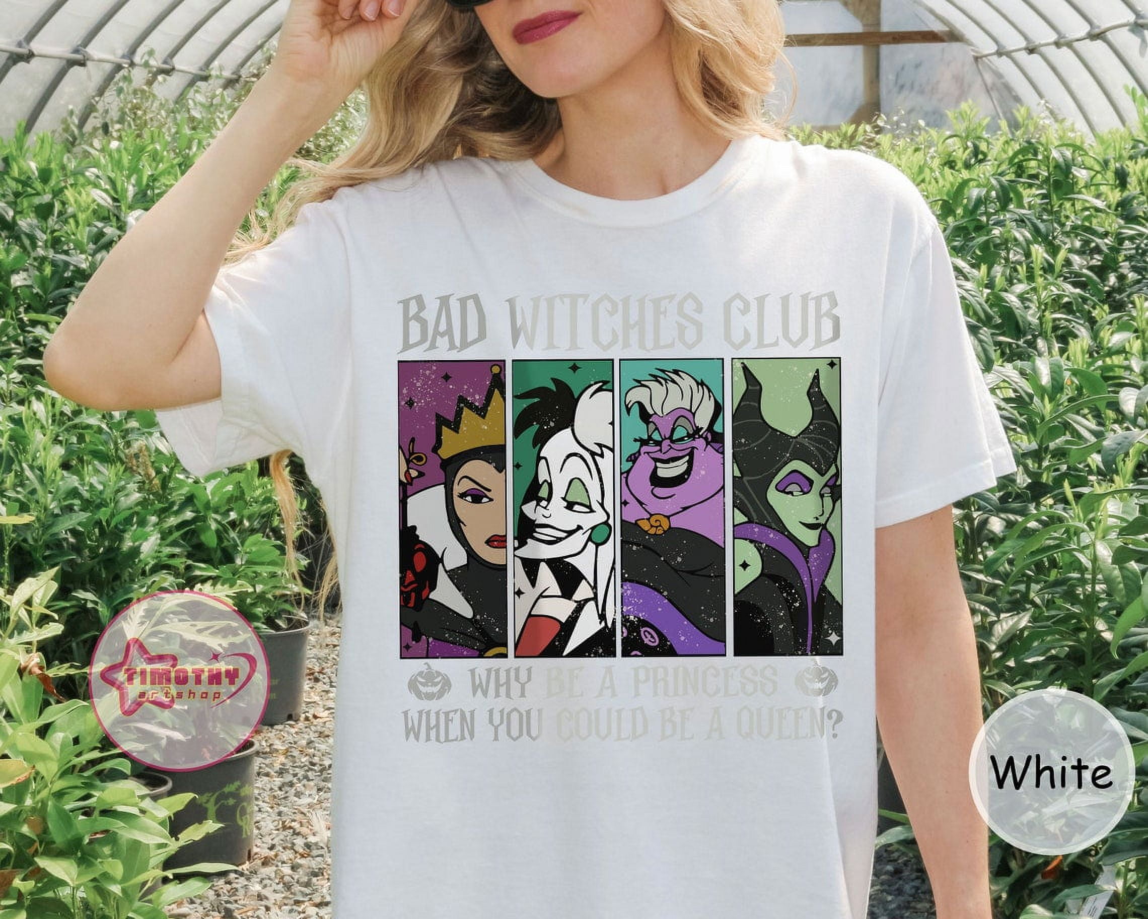 Bad Witches Club T-Shirt, Disney Villains Shirt, Cruella Ursula, Maleficent, Disney Bad Queen ...