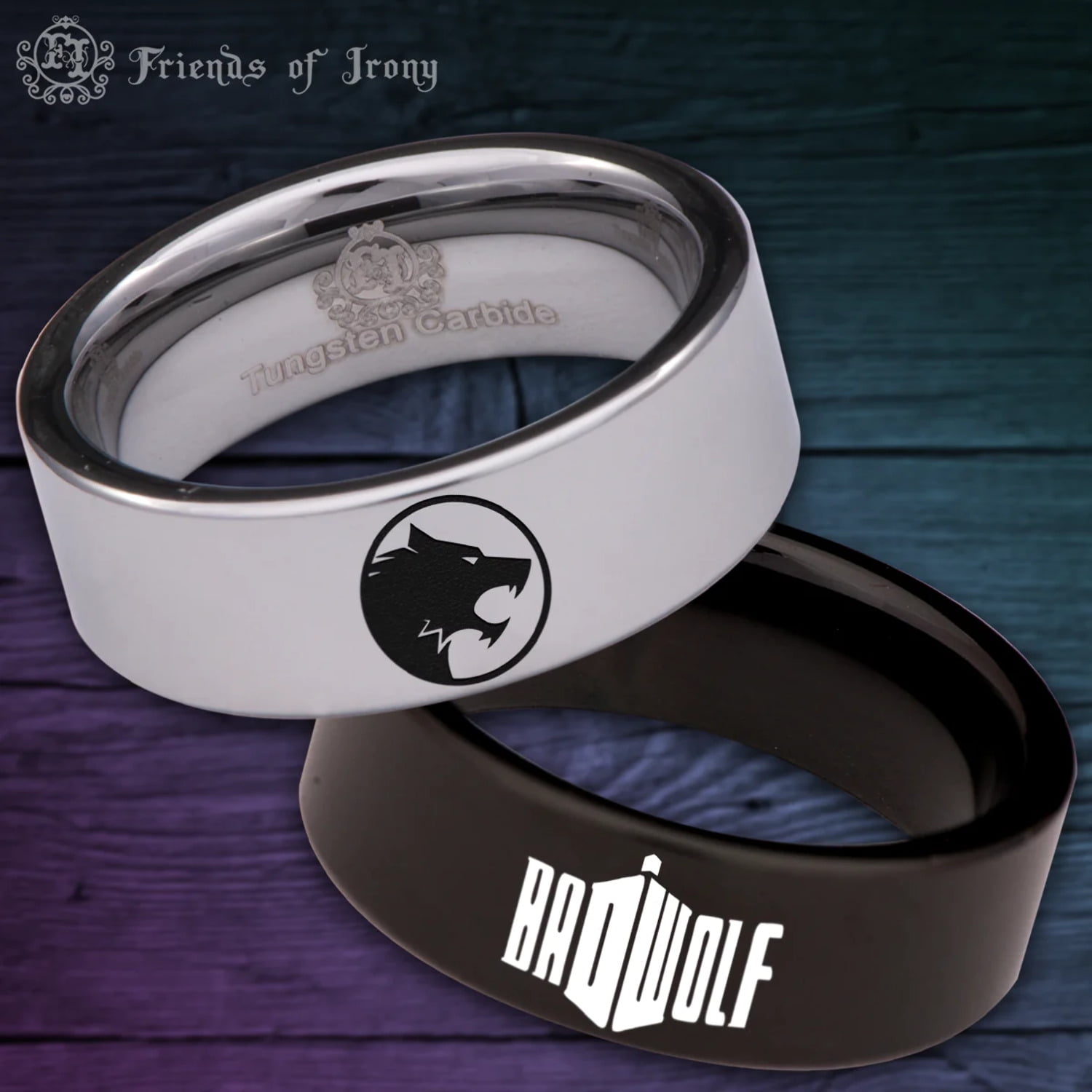 Bad Wolf Tungsten Carbide Ring - Walmart.com