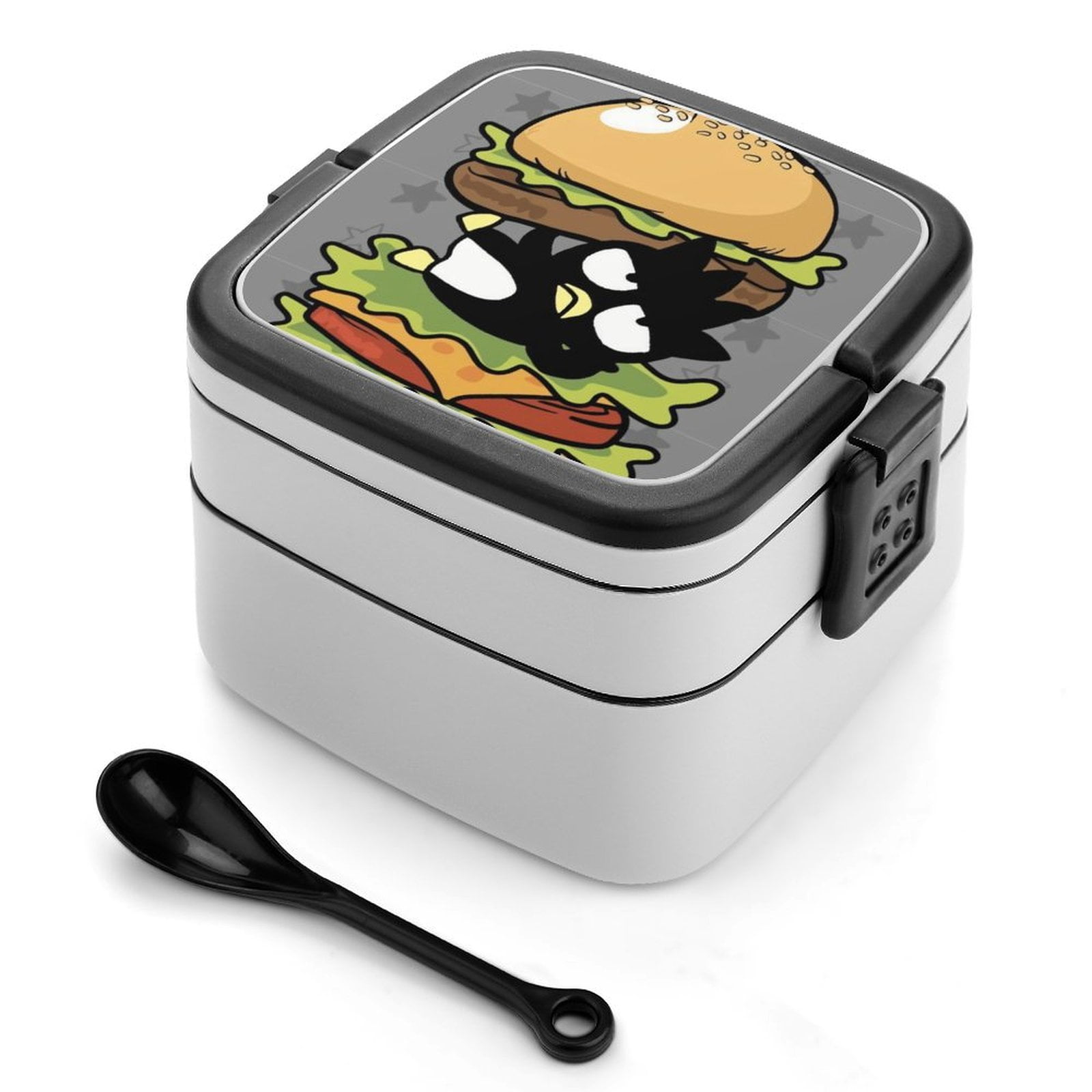 BadBadtz-maru Hamburger Reusable Bento Boxes Lunch Box Double Layer ...