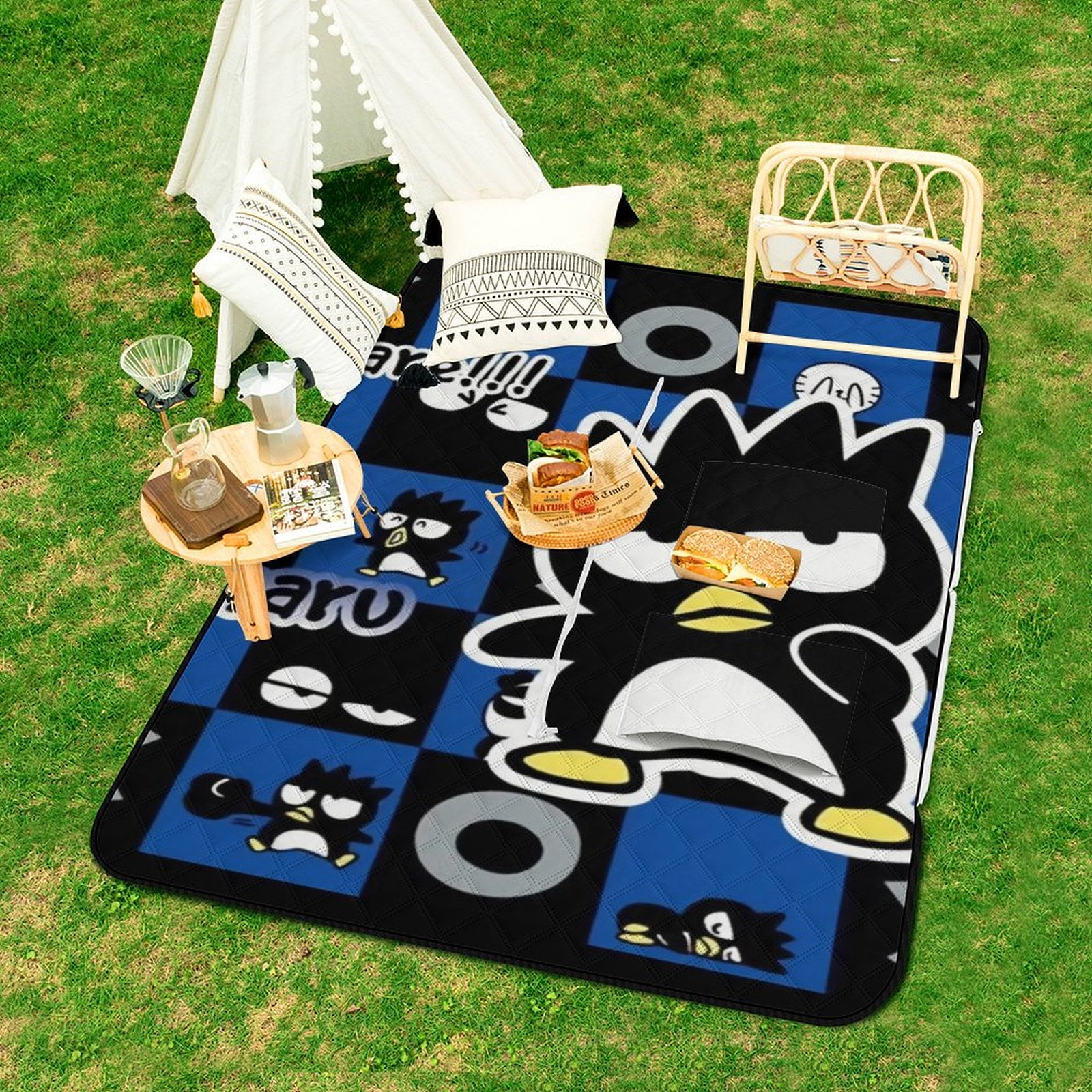 BadBadtz-maru Picnic Blankets 59"x39" Extra Large Outdoor Blanket Beach ...