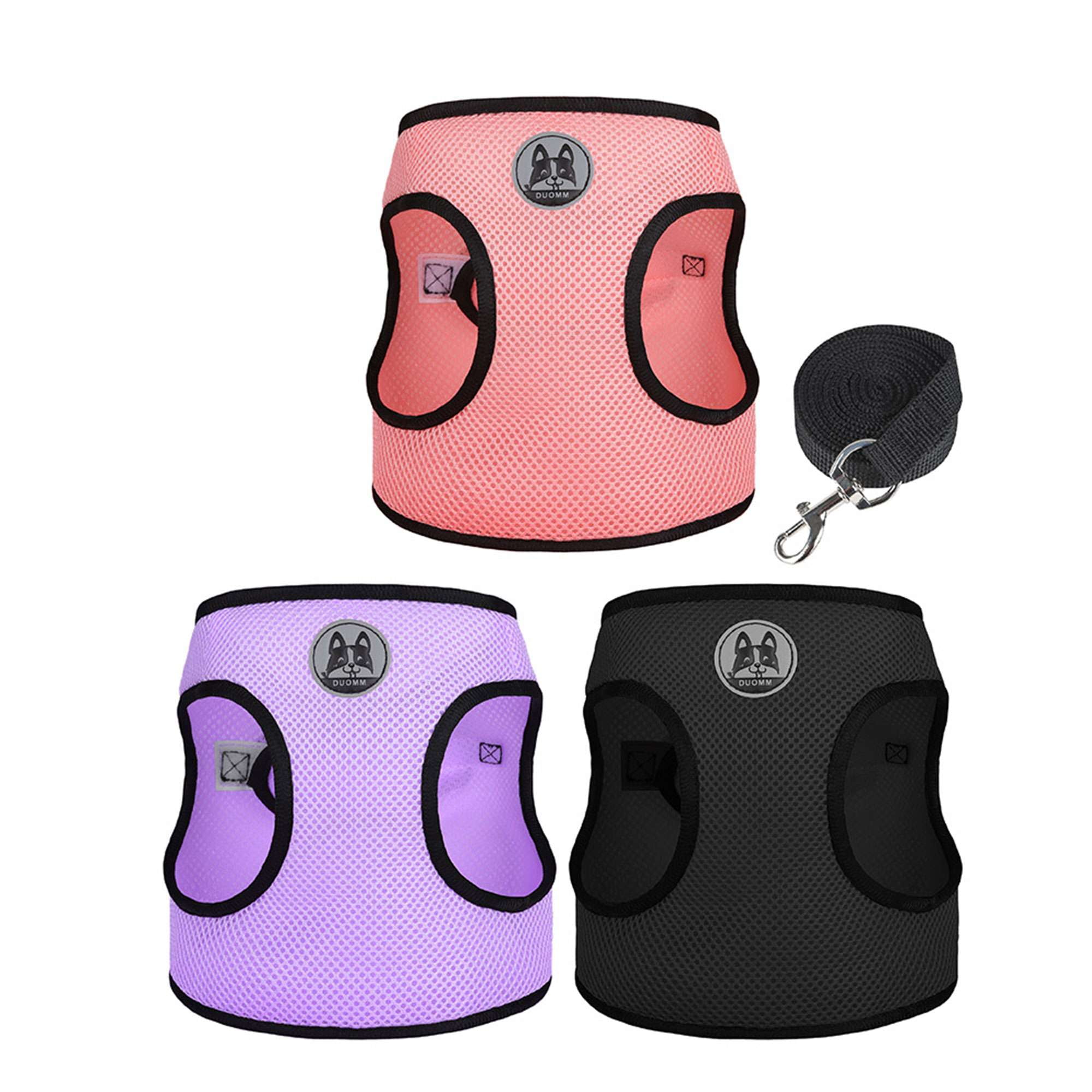 BadPiggies 3-Pack Dog Harness Set with Leash, No Pull Escape Proof Soft ...