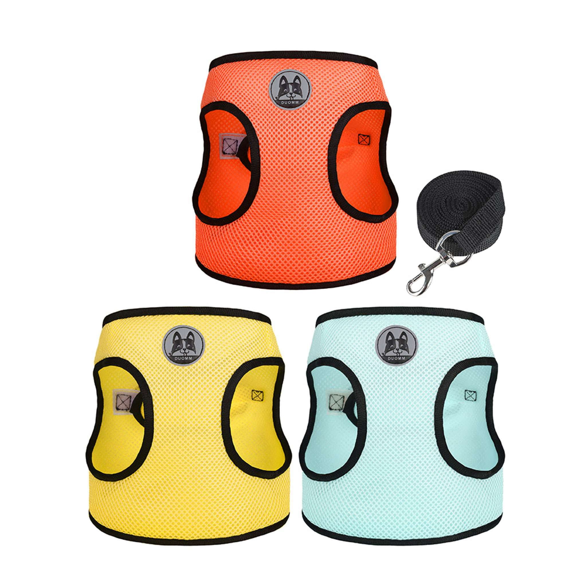 BadPiggies 3-Pack Dog Harness Set with Leash, No Pull Escape Proof Soft ...