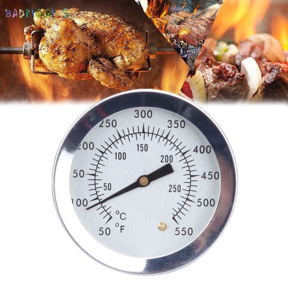 BadPiggies Big Dial Grill Barbecue Thermometer Stainless Steel Cooking ...