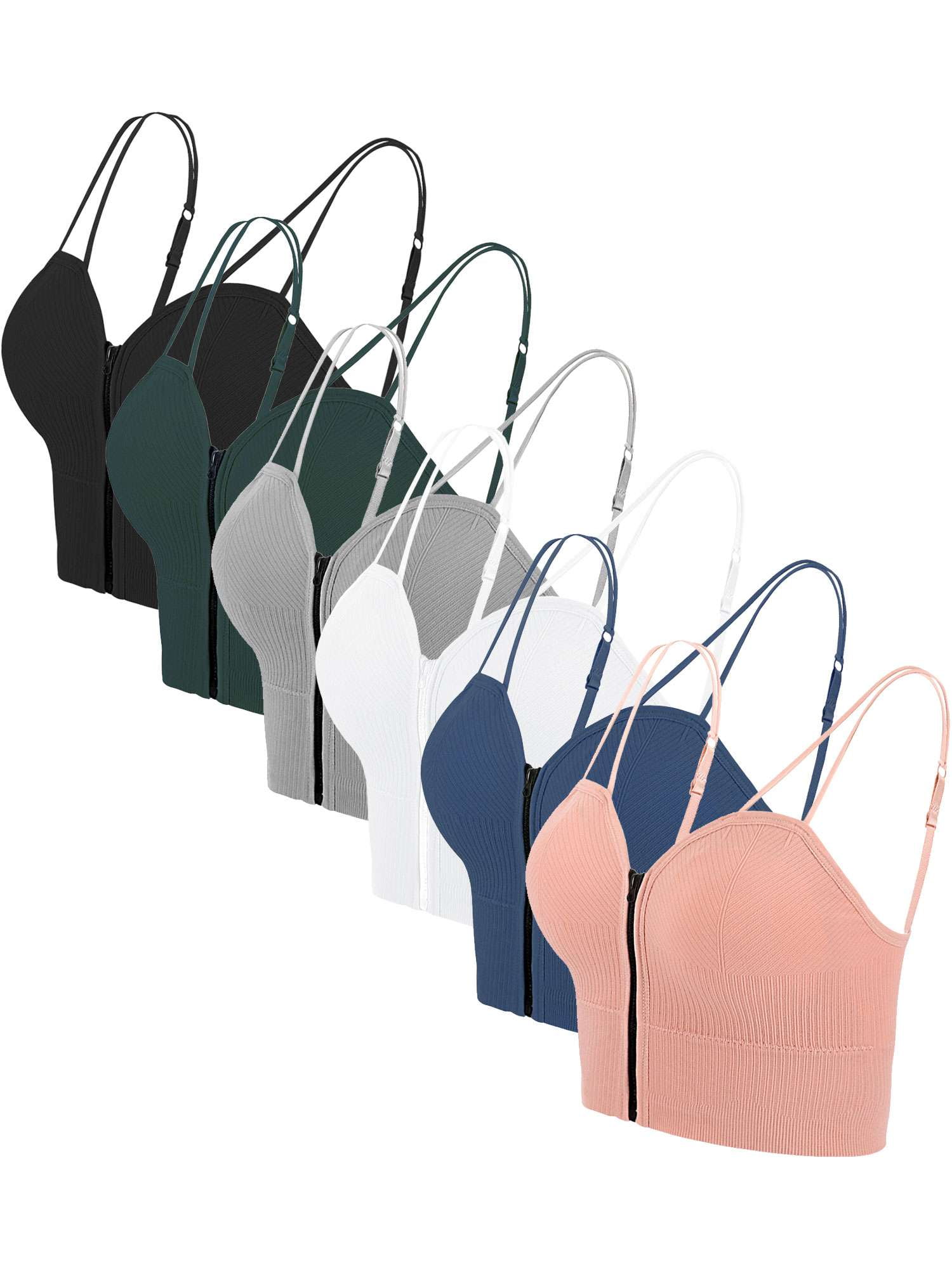 BadPiggies Comfy Cami Bra for Women Wirefree Crop Top Yoga Bralette ...