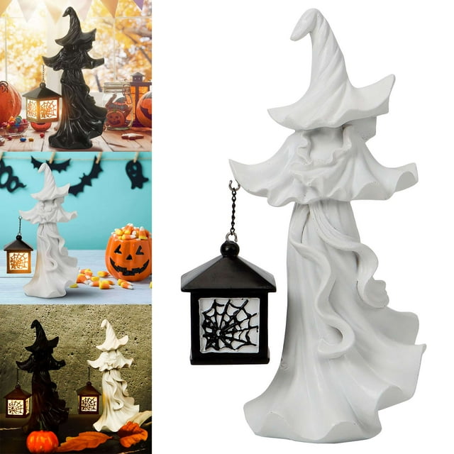 BadPiggies Cracker Barrel Ghost Witch Messenger with LED Lantern Ghost ...