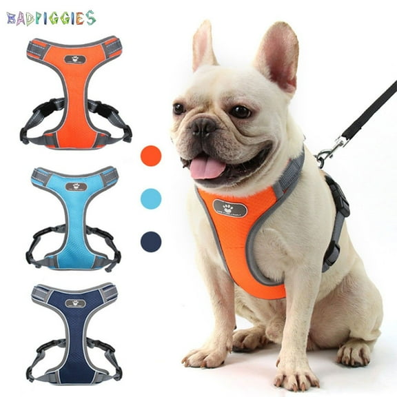Adjustable No Pull Dog Harness with Padded Chest Strap Reflective Vest ...
