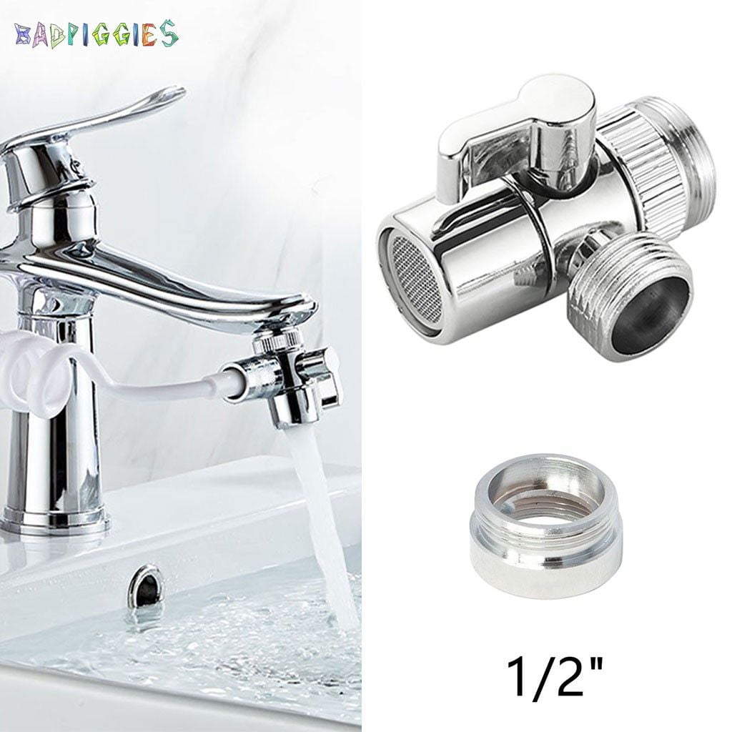 BadPiggies Faucet Diverter, Sink Faucet Connector Splitter Valve To ...