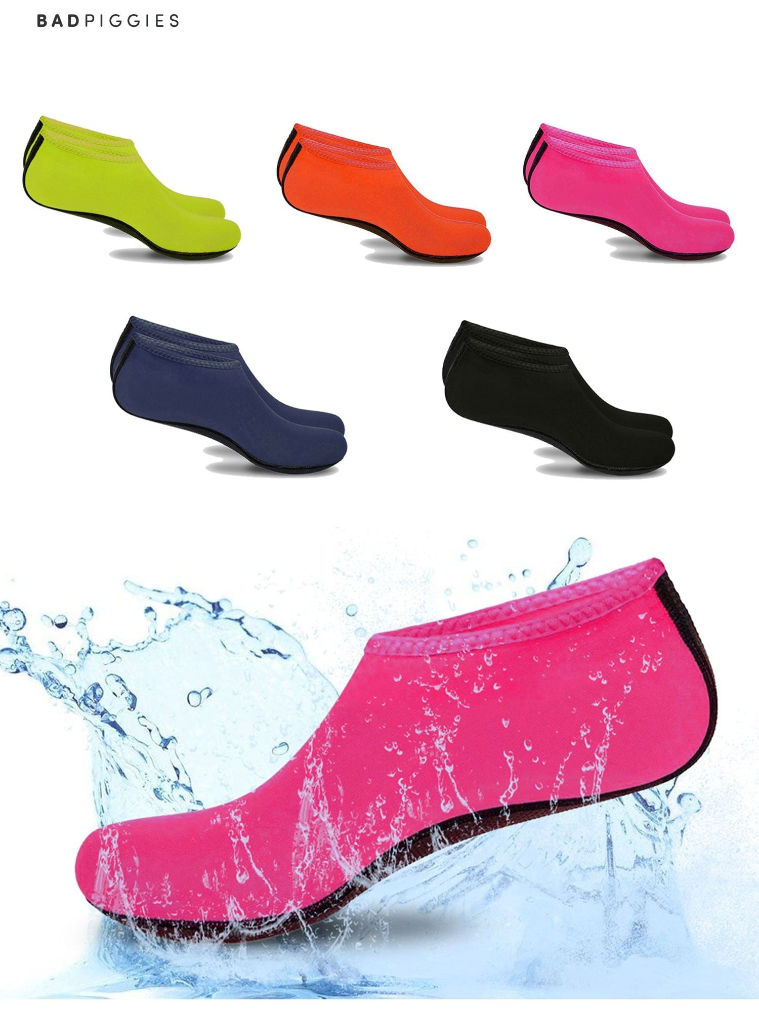 BadPiggies Men Women Barefoot Water Park Skin Shoes Aqua Socks Unisex ...