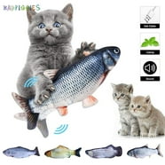 PawfectPals Touch Sensitive Realistic Silver Floppy Dancing Cat Kicker ...