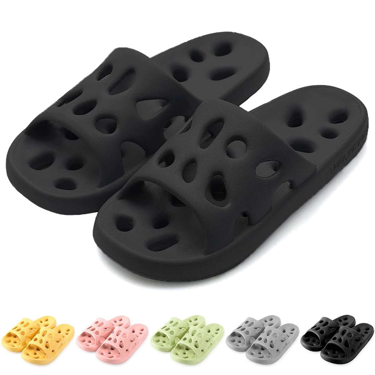 BadPiggies Pillow Slippers Shower Sandals Unisex EVA Quick Dry Bathroom ...