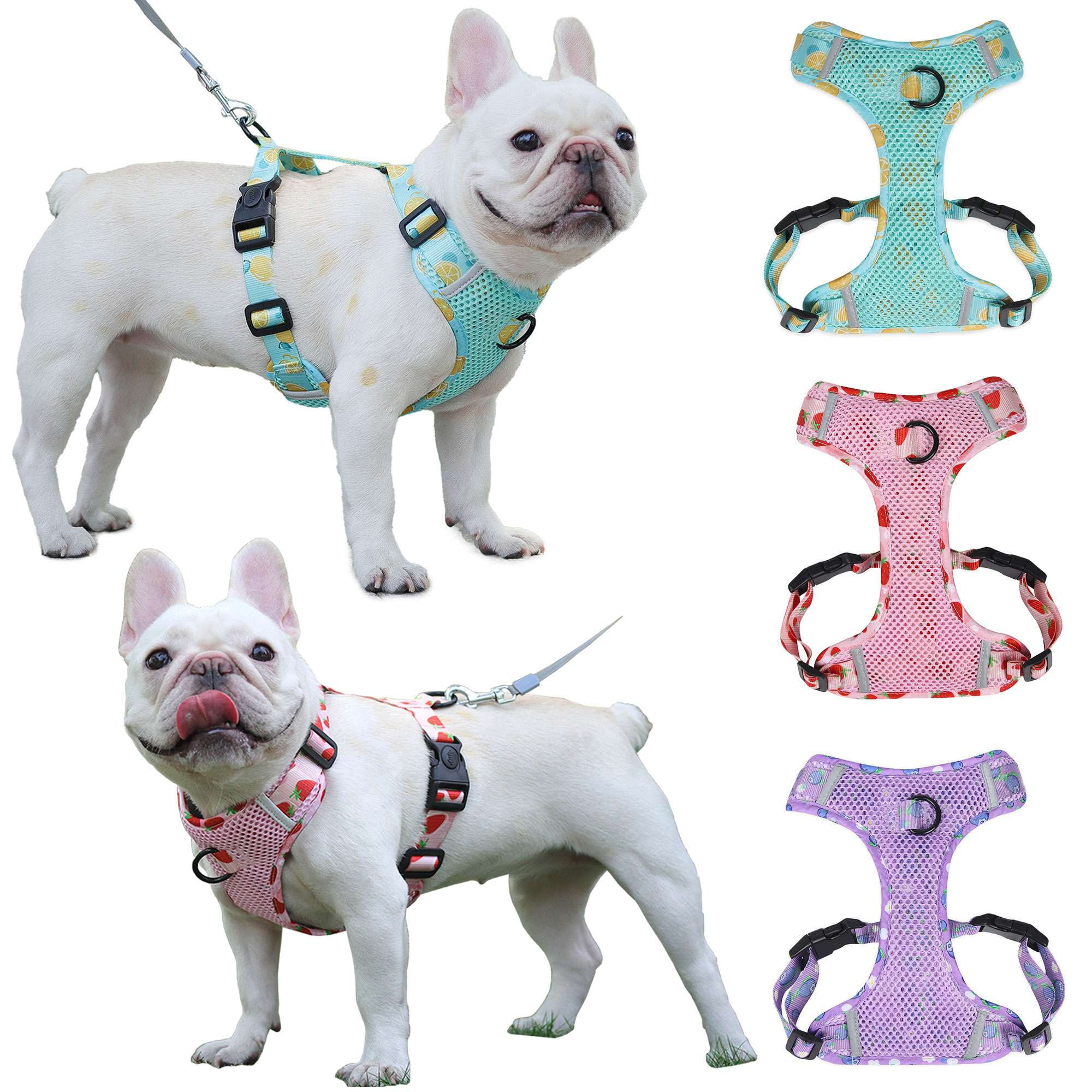 BadPiggies Reflective Dog Harness No Pull Pet Vest Breathable Chest ...