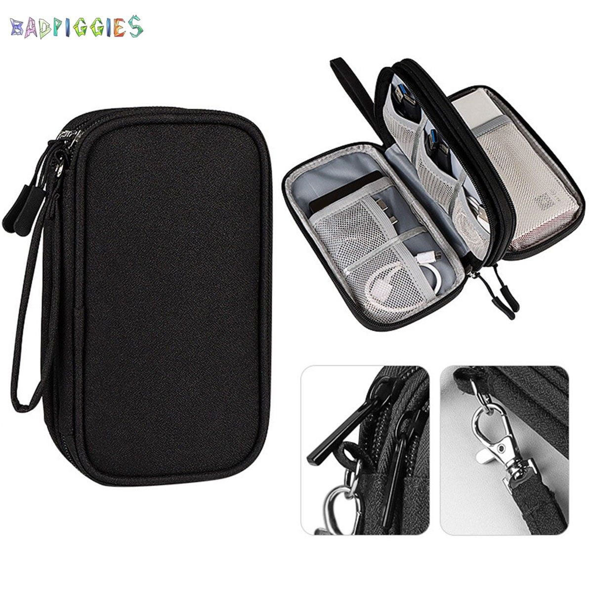 BadPiggies Travel Cable Organizer Electronics Tech Accessories Cases ...