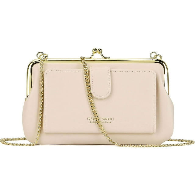 BadPiggies Vintage Kiss Lock Handbags for Women PU Leather Evening ...