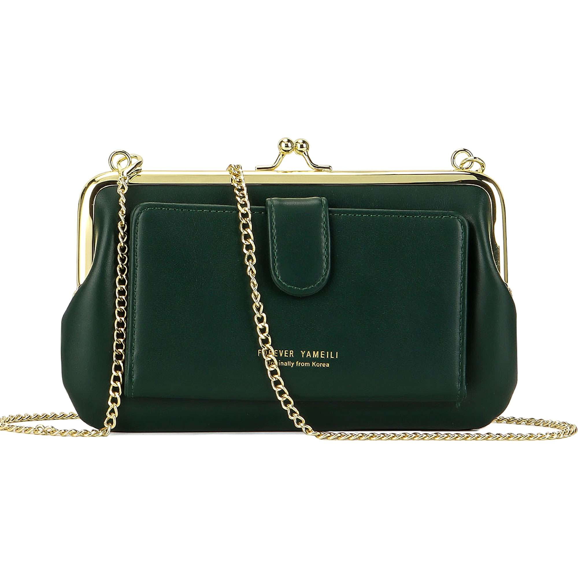 BadPiggies Vintage Kiss Lock Handbags for Women PU Leather Evening ...