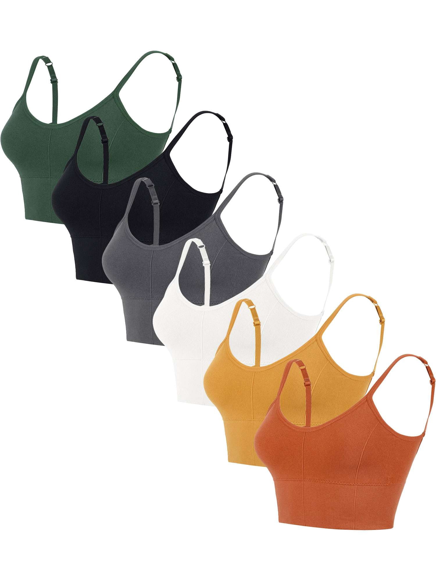 BadPiggies Women's Comfy Wirefree Seamless Bra Adjustable Cami Lounge ...