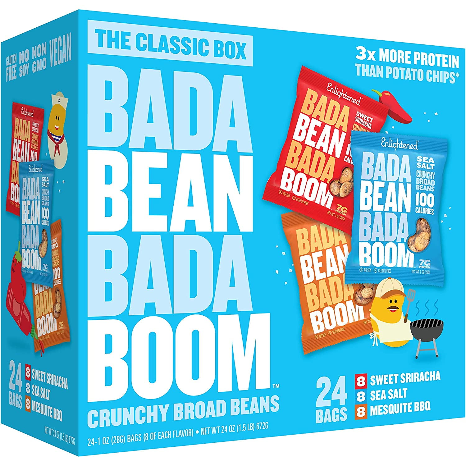 Bada Bean Bada Boom Plant-Based Protein, Gluten Free, Vegan, Crunchy ...
