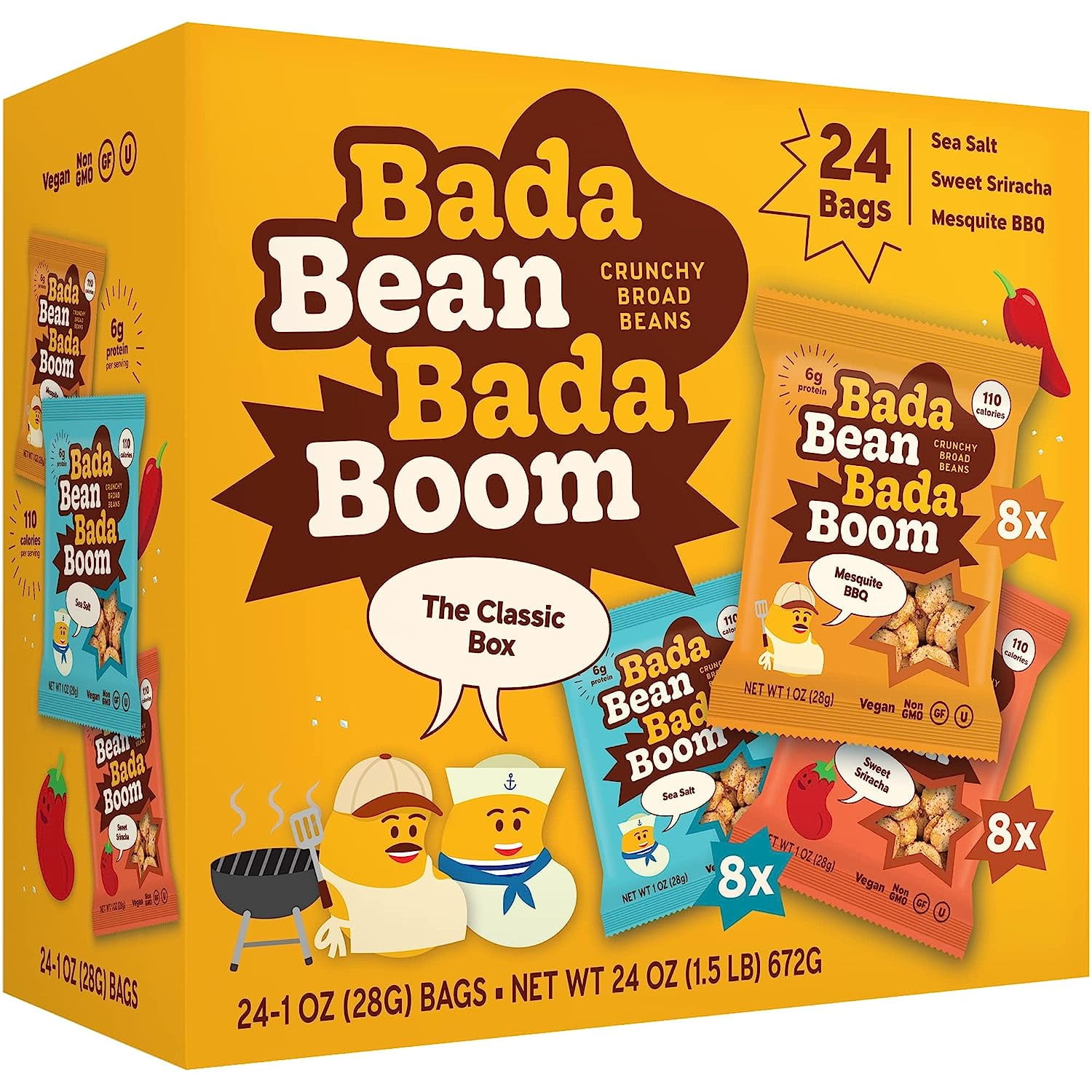 Bada Bean Bada Boom Plant-Based Protein, Gluten Free, Vegan, Crunchy ...