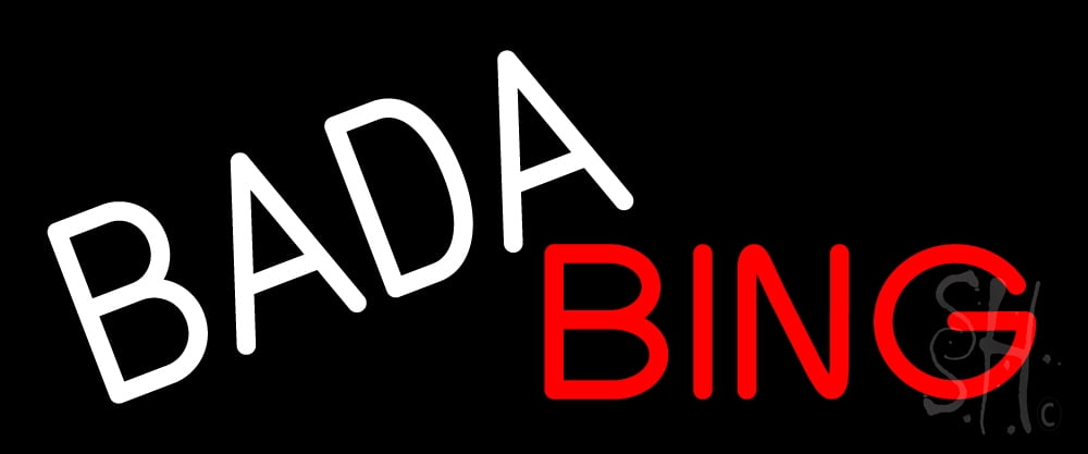 Bada Bing LED Neon Sign 10" Tall x 24" Wide - inches Black Square Cut ...