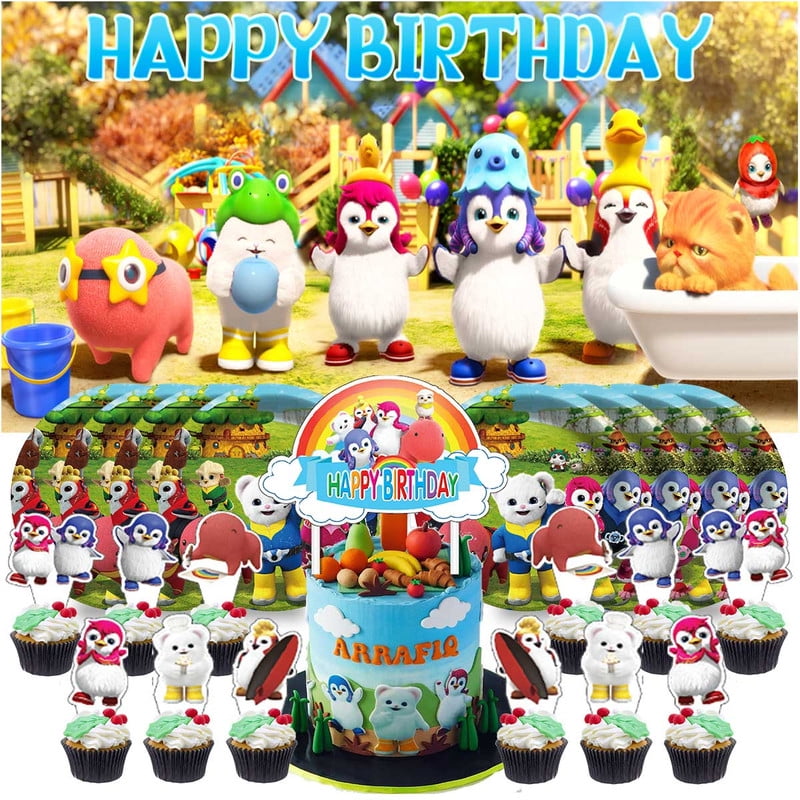 Badanamu Birthday Plates Supplies Decorations Decor Backdrop Banner ...