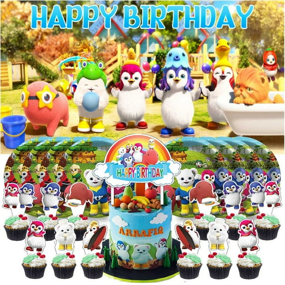 Badanamu Birthday Plates Supplies Decorations Decor Backdrop Banner ...