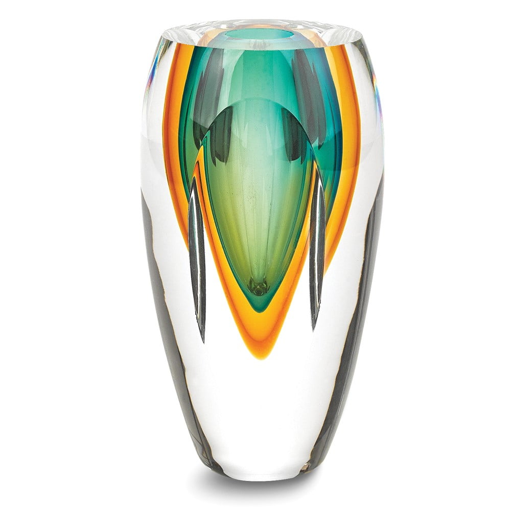 Badash Astra Green Handcrafted Art Glass Vase QGM23774 - Walmart.com