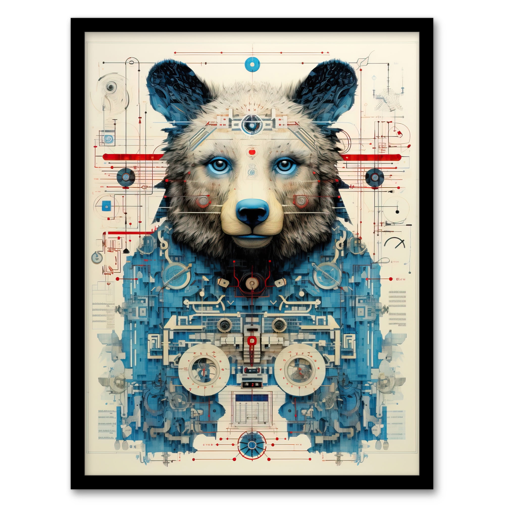 Badass Bear Robot Hybrid Secret Military Weapon Schematic Blueprint ...