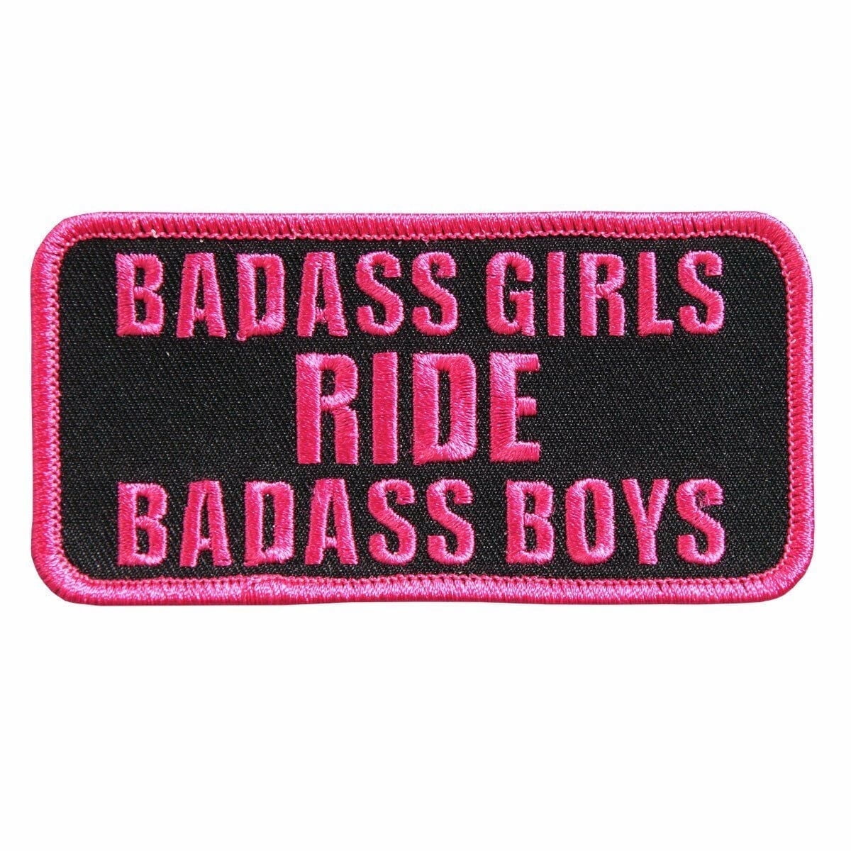 Badass Girls Ride Badass Boys - Officially Licensed, Embroidered Iron ...