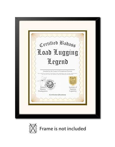 - Badass Load Lugging Legend Diploma| Funny Personalized Career Gag ...
