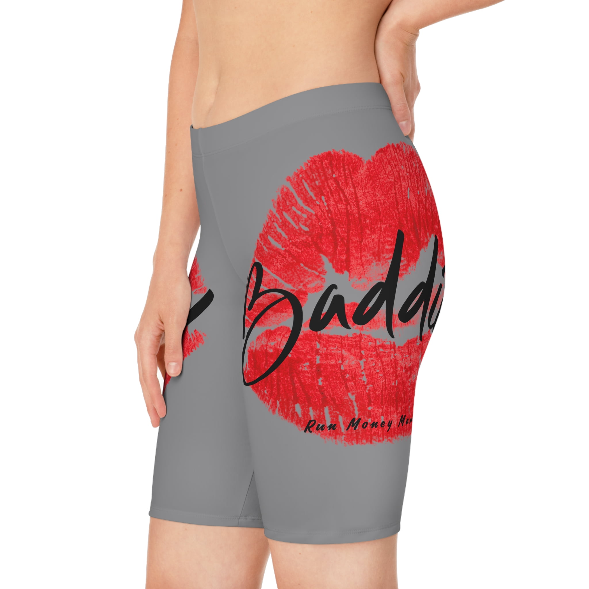 Baddie Women's Grey Bike Shorts - Walmart.com
