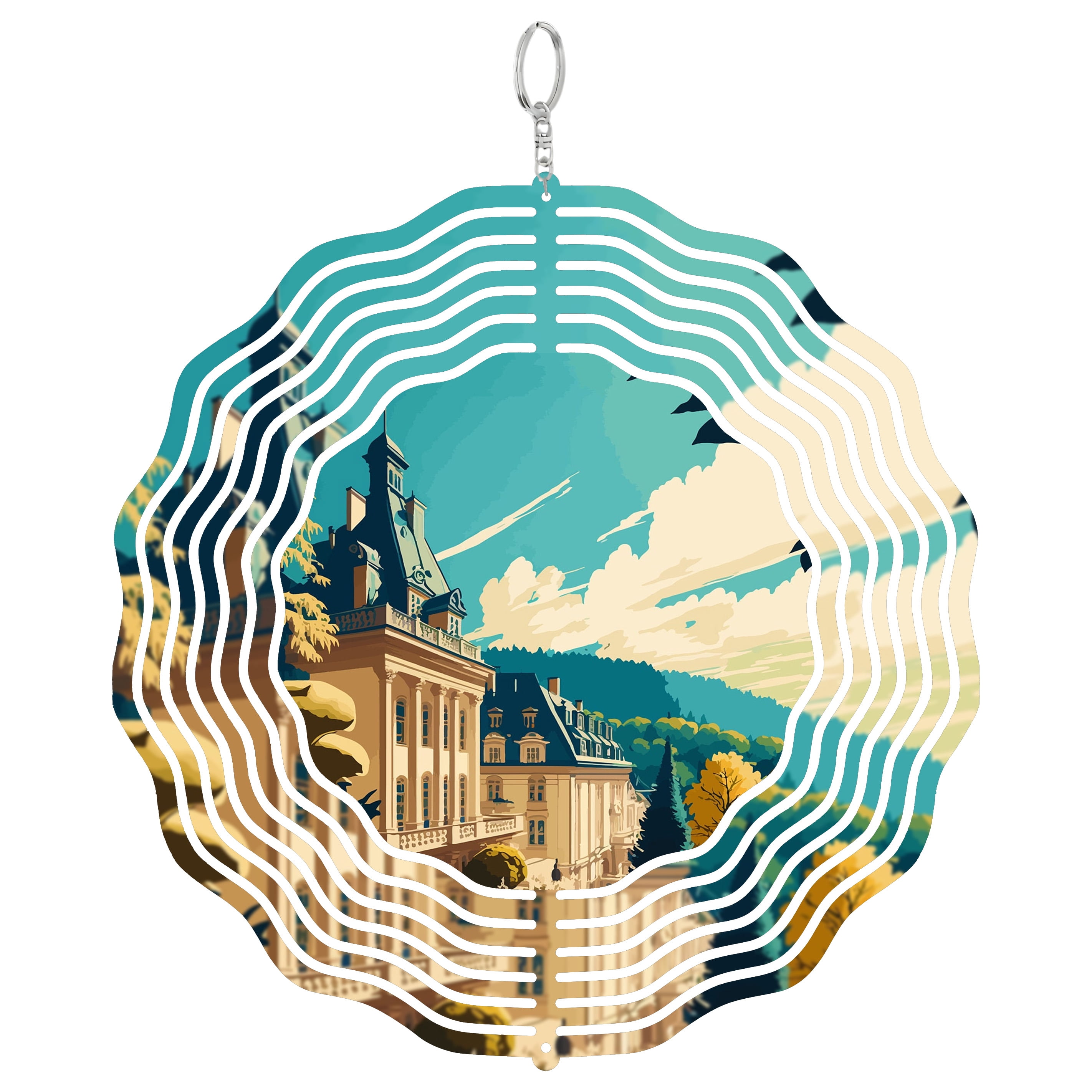 Baden Baden Germany Spa Town 3D Wind Spinner Stainless Steel Hanging ...