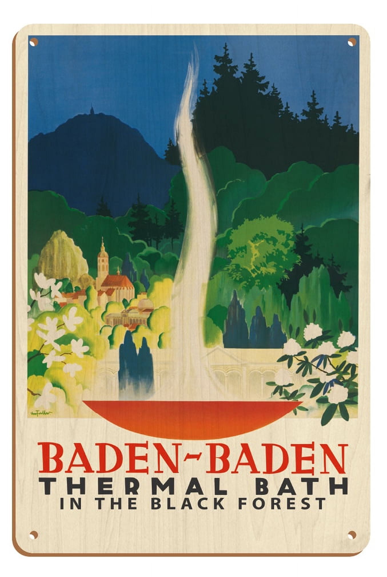 Baden-Baden Germany - Thermal Baths in the Black Forest - Vintage ...