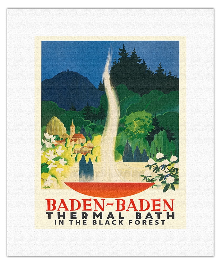 Baden-Baden Germany - Thermal Baths in the Black Forest - Vintage ...