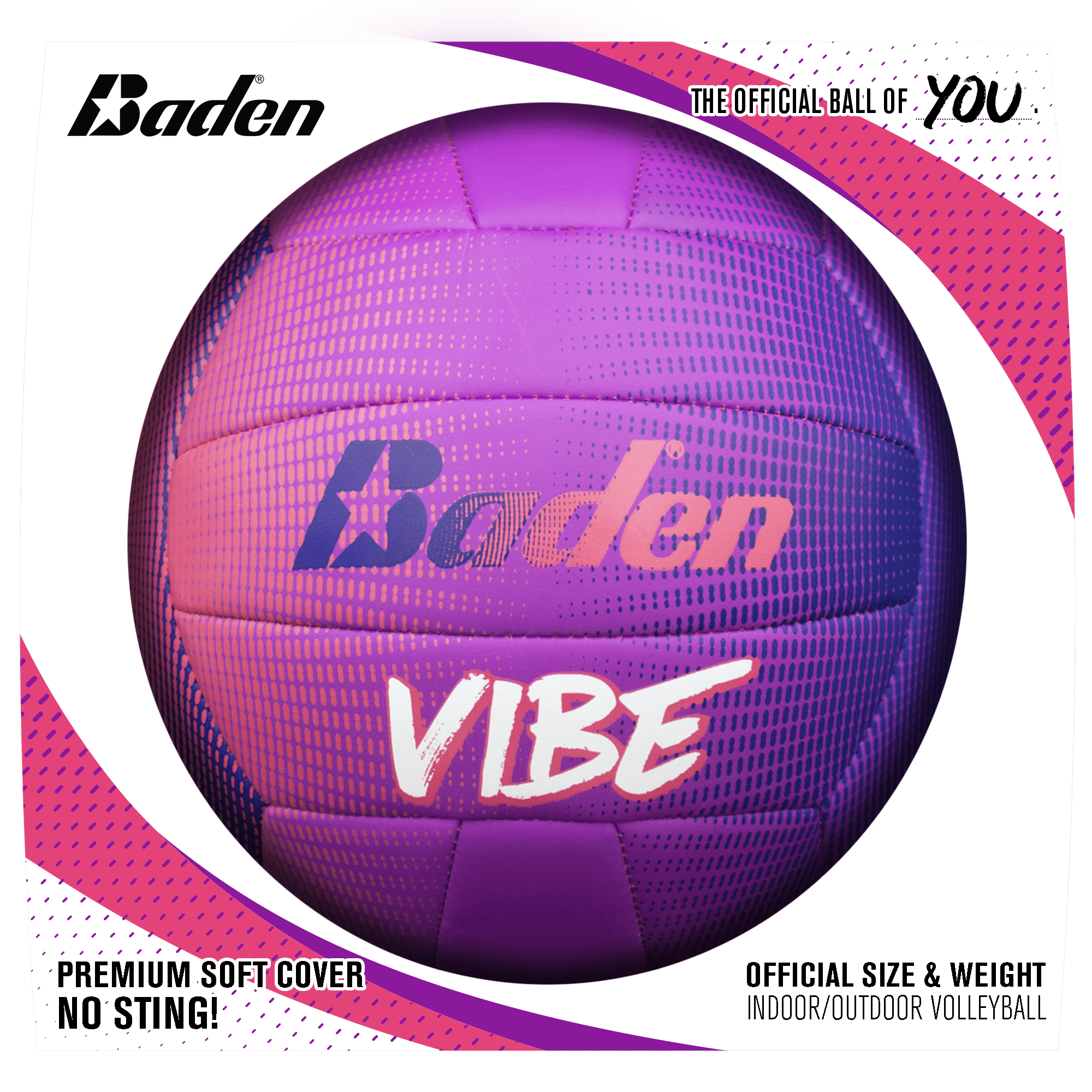 Baden Vibe Indoor Outdoor Recreational Volleyball Official Size with ...