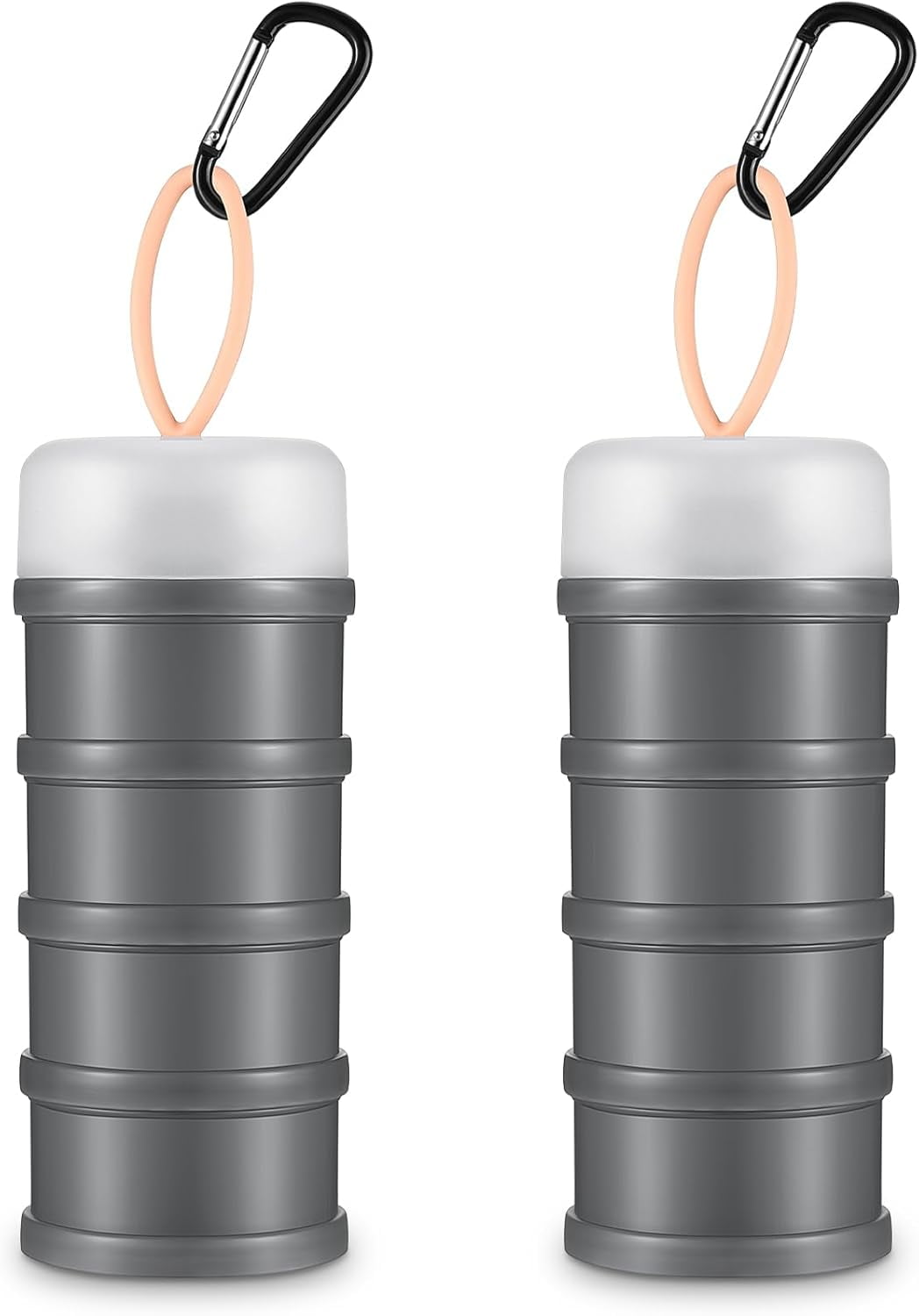 Baderke 2 Pcs Protein Powder Container with Funnels Stand, 4 Stackable ...