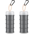 Baderke 2 Pcs Protein Powder Container with Funnels Stand, 4 Stackable ...