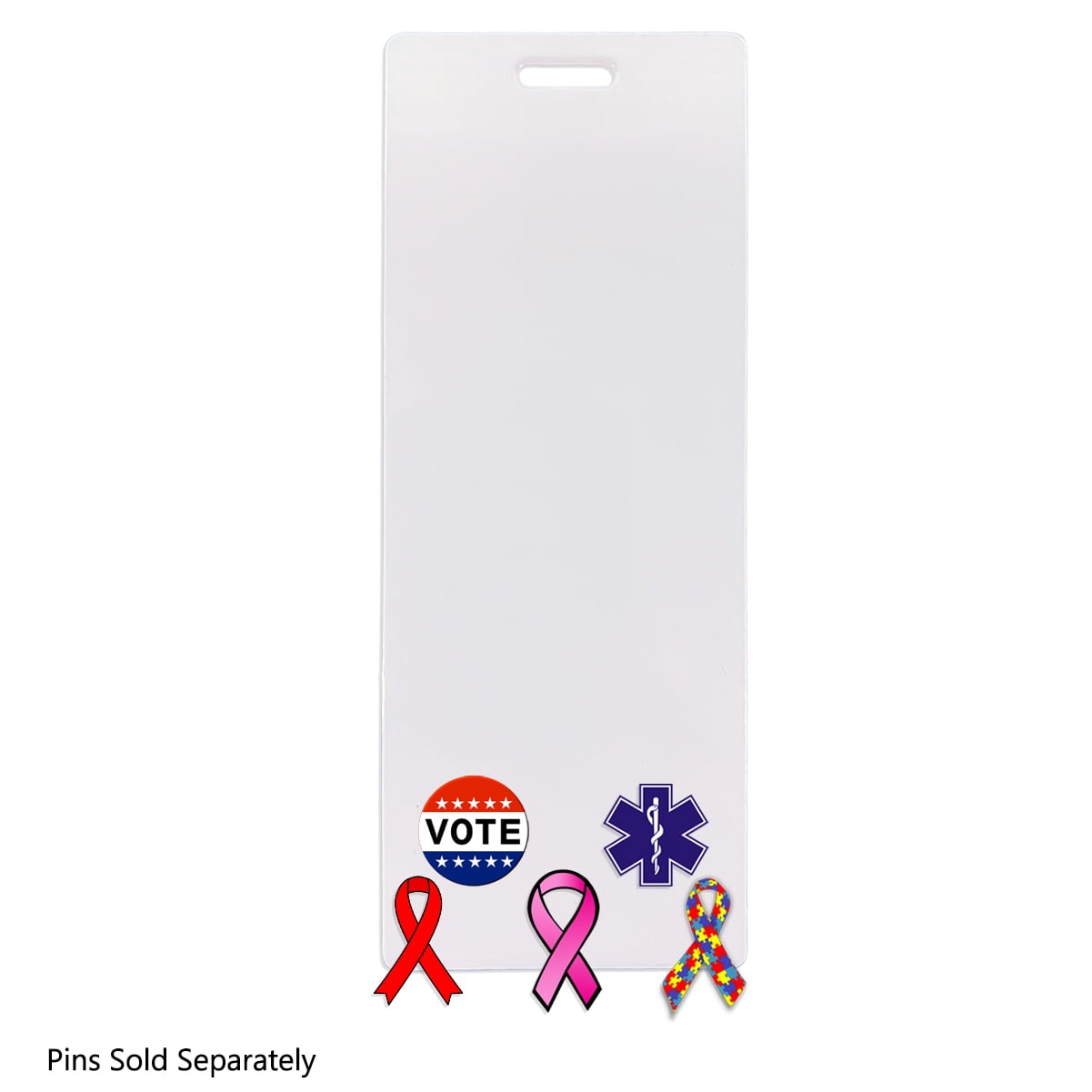 Badge Buddy Pin Holder for Nursing Pins - Vertical 5 Hole Blank White ...