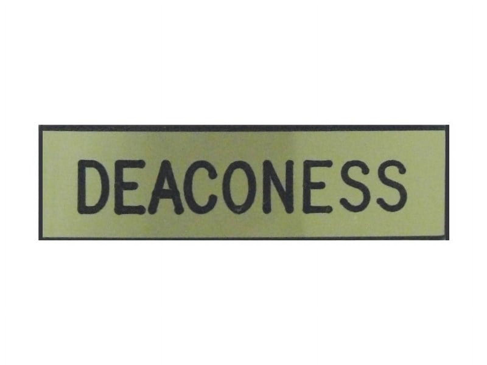 Badge-Deaconess-Pin w/Safety Catch-Gold/Black - Walmart.com