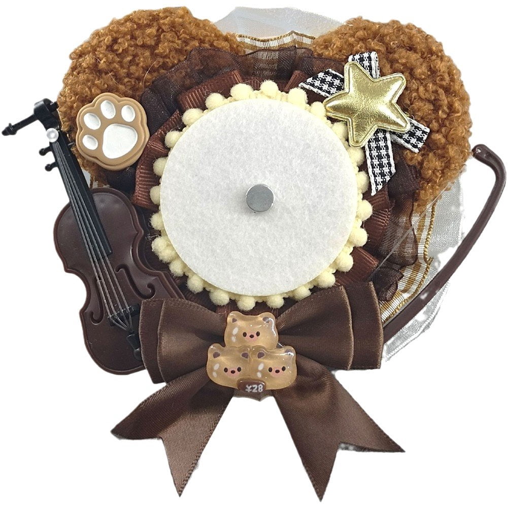 Badge Decoration Lace Cute Badge Holder Crafts Bow Decoration Anime ...