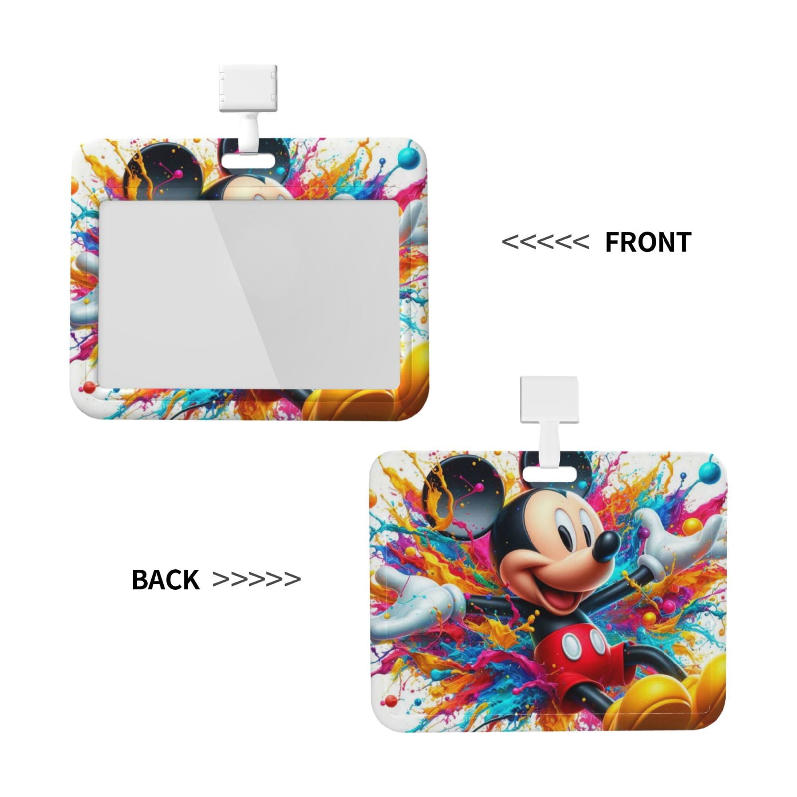 Badge Holder with Retractable Badge Reel and 360° Rotation Belt Clip ...