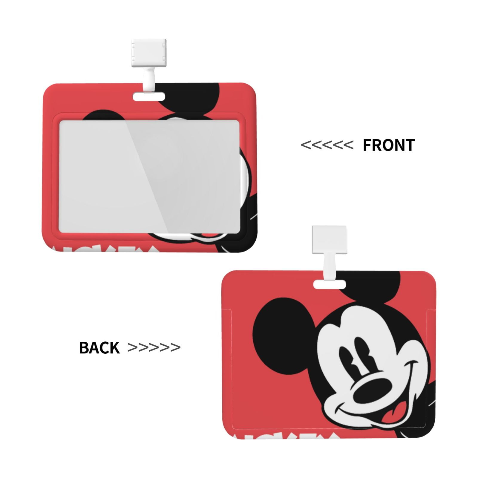 Badge Holder with Retractable Badge Reel and 360° Rotation Belt Clip ...